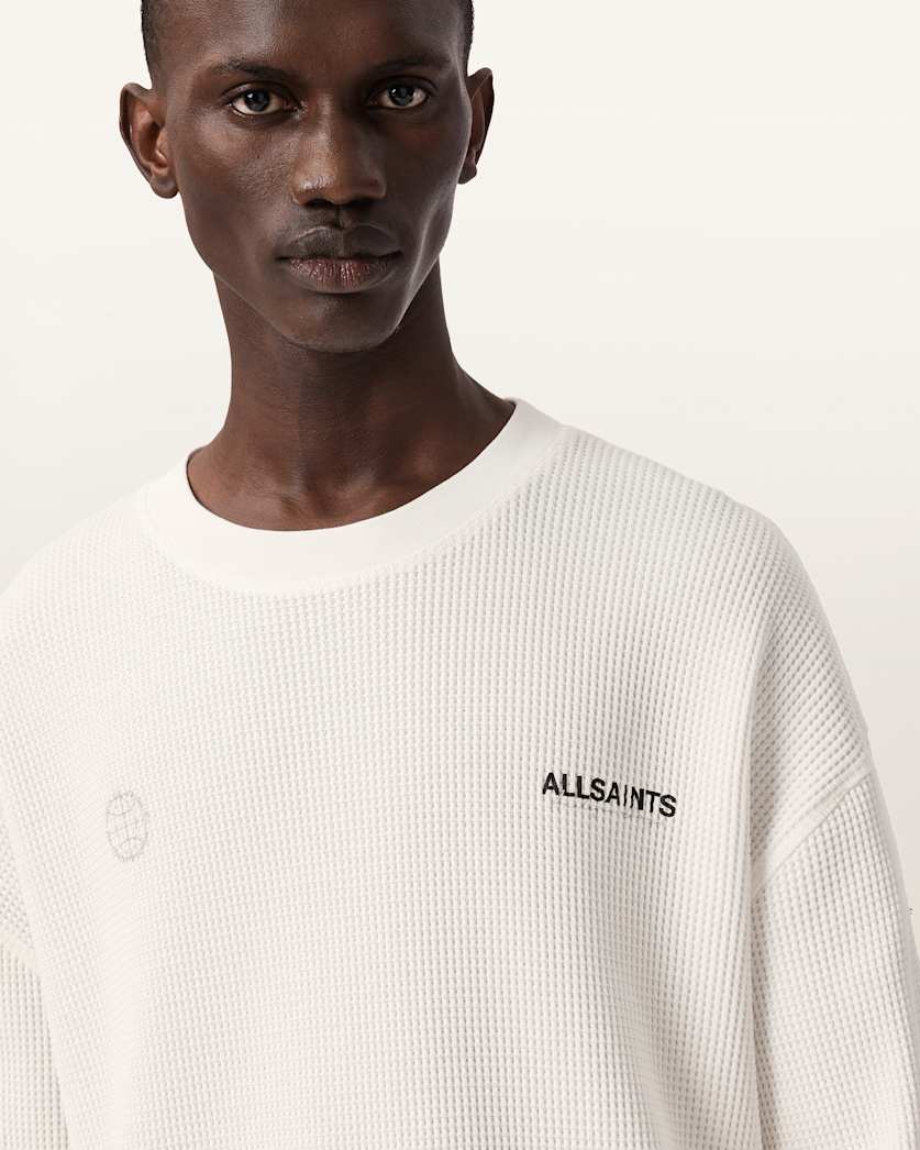 Emblem Oversized Long Sleeve T-Shirt COTTAGE WHITE | ALLSAINTS